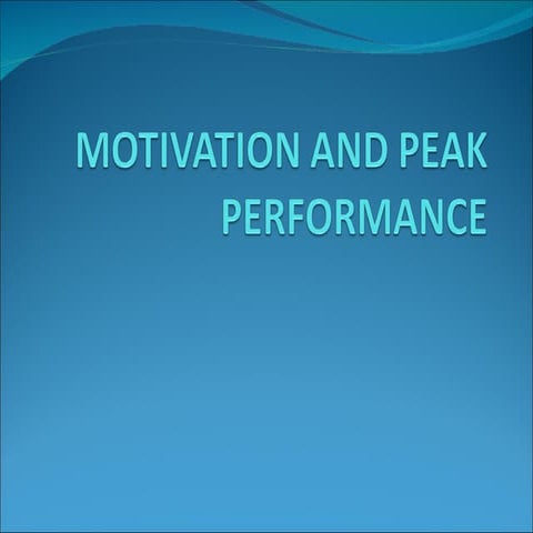 Session 9 motivation and peak performance ( SMS ) | PPT