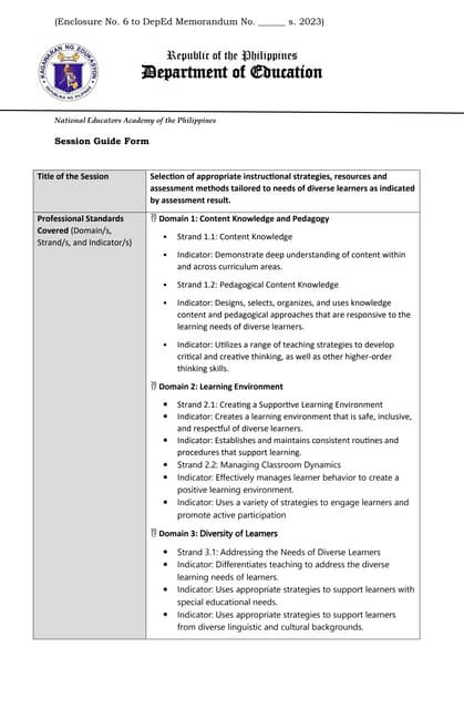 Copy of IPCRF-developmentplan_Sample_2024.docx | Education industry | Industries
