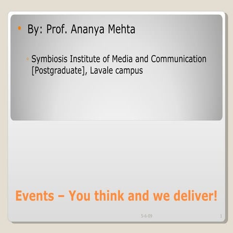 Session I Intro To Events Ppt