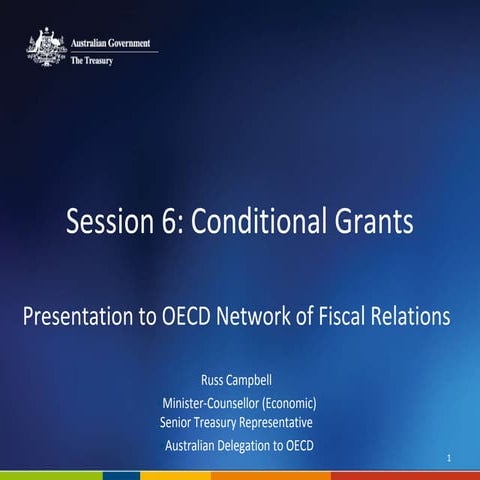 Session Six: Conditional Grants, Meeting 2018 | PPT