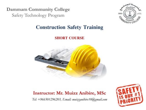 Construction Safety Training_Session 02_Excavation Works, Hazards and ...
