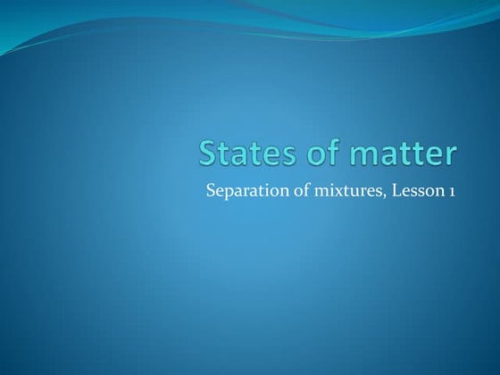 Grade 6 states of matter | ODP