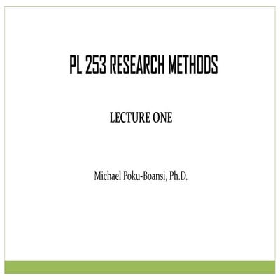 research methods 1 | PPT