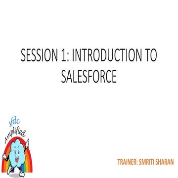 Session 1 Introduction To Salesforce Ppt