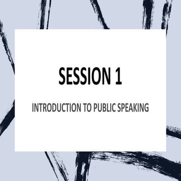 Introduction to public speaking - chapter 1 | PPTX