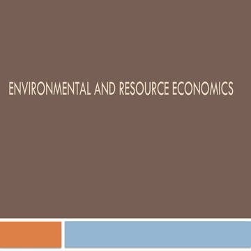 Environmental and resource economics ppt | PPTX