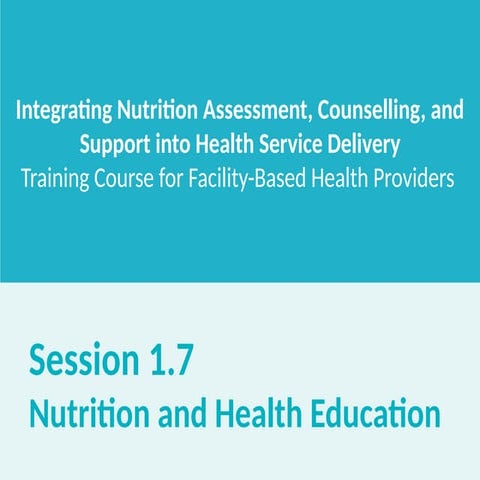It's about nutrition counselling & how it's done. | PPTX