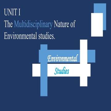 Multidisciplinary nature of the environment | PPTX