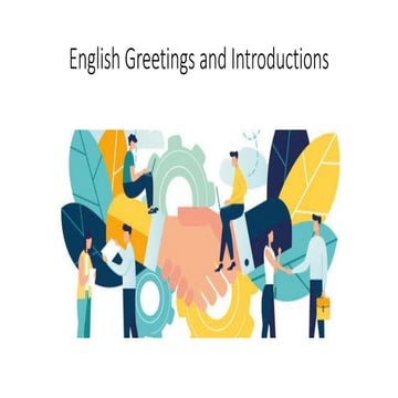 Session 1 english greetings and introductions | PPTX