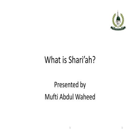 What is Shari’ah? | PDF