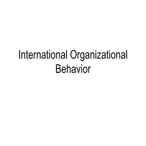 Session 10 international ob | PPT