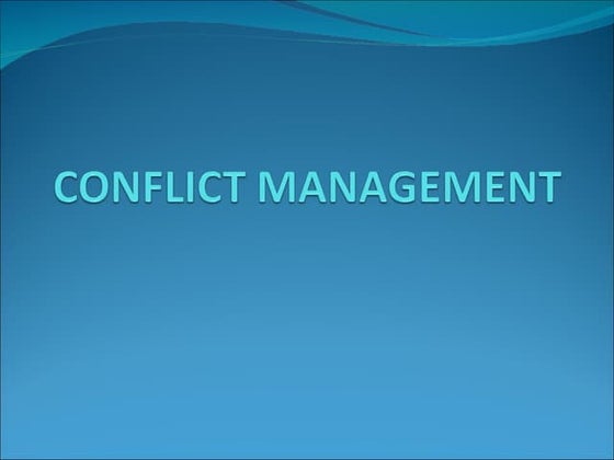 Resolving Conflict (Powerpoint) | PPS