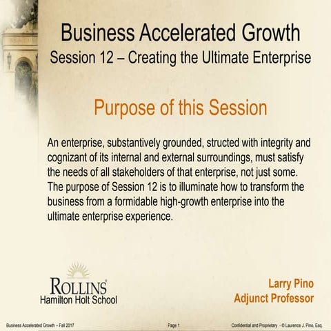 The promise of entrepreneurship as a field of research | PPTX