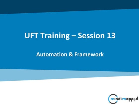 Session 01 - Introduction to UFT and Features | PPT