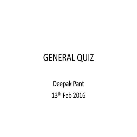 General Quiz | PPTX