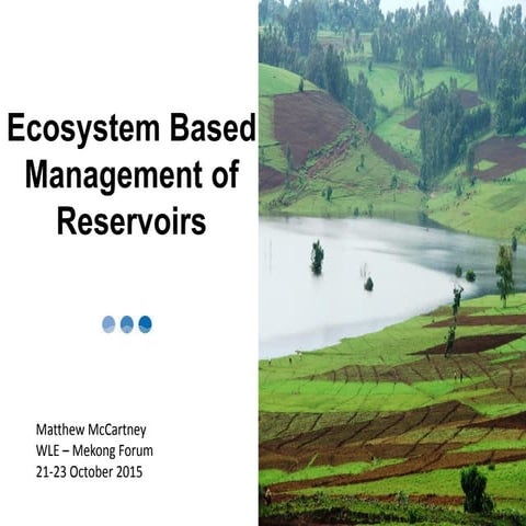 Ecosystem Based Management of Reservoirs | PDF