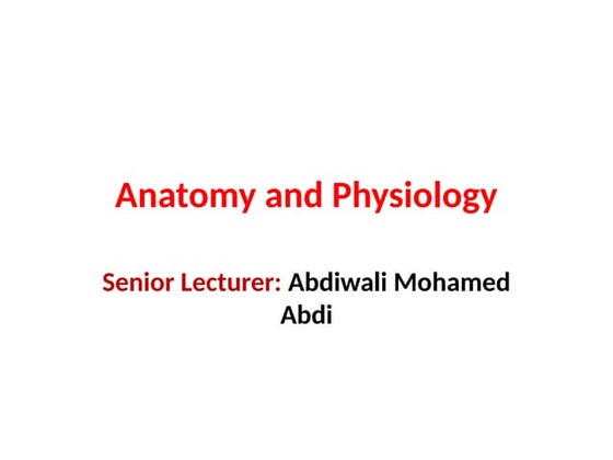 Chapter 1 notes Intro to Anatomy and Physiology | PPT