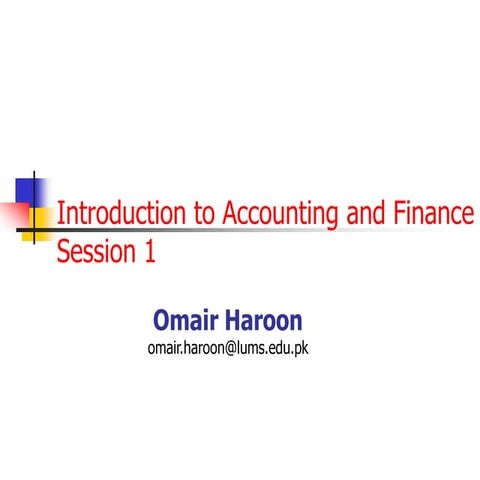 1,2 introduction to accounting and finance | PPT