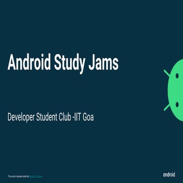 Android Study Jams - Session 1 | PPT