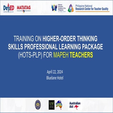 SOLO and HIGHER ORDER THINKING SKILLS in the Classroom.pptx
