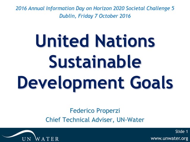 Sustainable Developmental Goal no.6 | PPTX