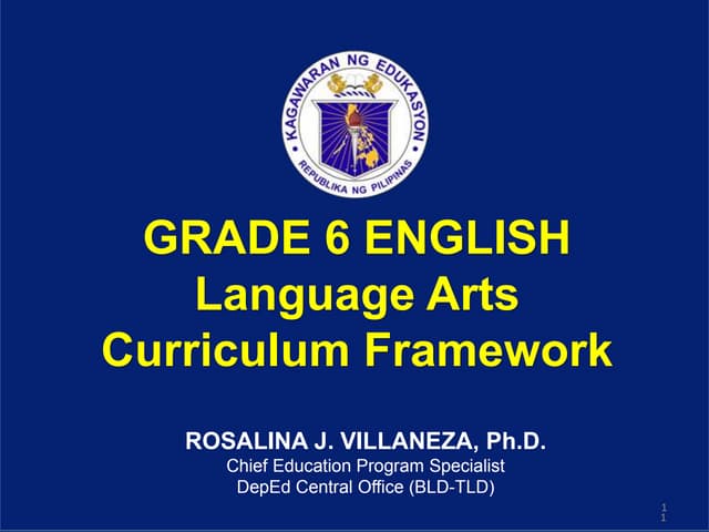 K 12 english language arts curriculum conceptual framework | PPTX