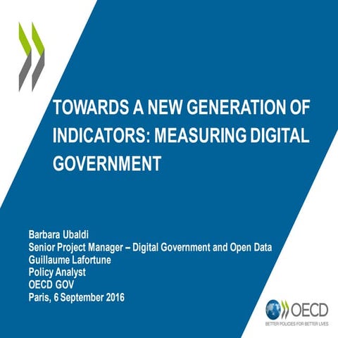 Presentation by OECD - Session 1 towards a new generation of indicators ...
