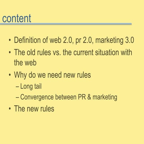 Session 2 - New Rules of Marketing & PR | PPT