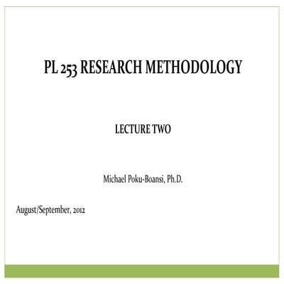 research methods 2 | PPT