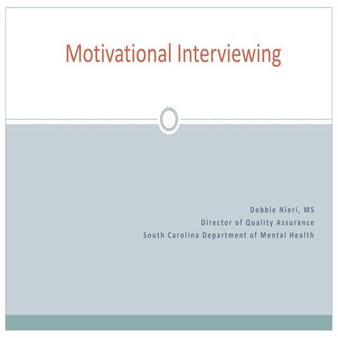 Motivational Interviewing | PDF