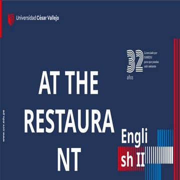 SESSION 2 - INGLES 2 at the restaurant.pptx