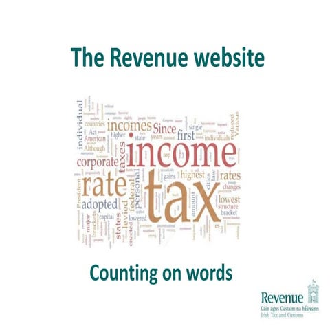 Ciarán Pringle: The Irish Revenue website – Counting on Words. | PPTX