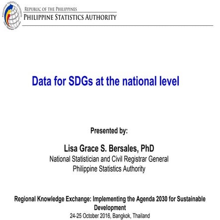 Data for SDGs at the national level | PPT