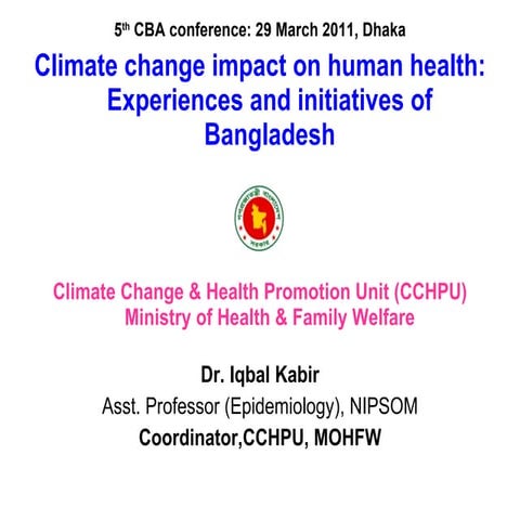 National Programme on Climate Change and Human Health National ...