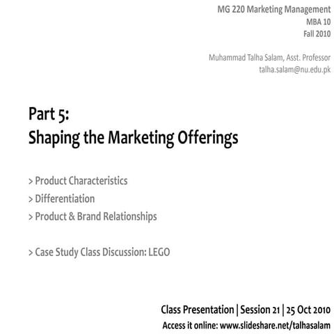 Session 21 MG 220 MBA - 25 Oct 10 | PPTX