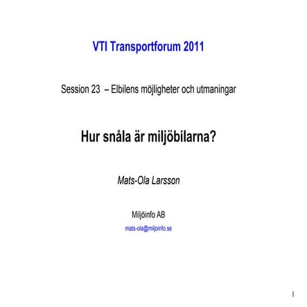 Session 23 Mats Ola Larsson | PPT