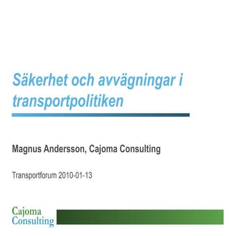 Session 24 Magnus Andersson | PPT | Political Issues & policy | Politics