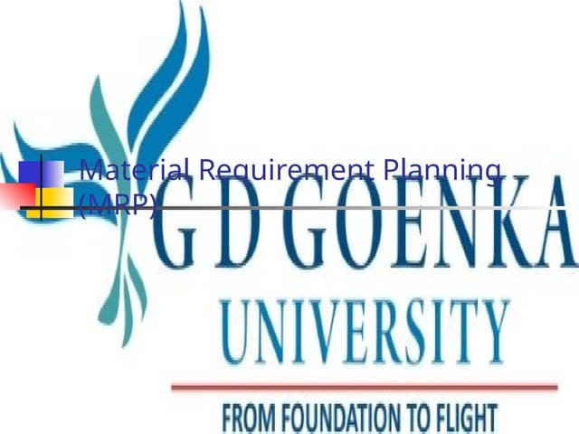 Material Requirement Planning (MRP) | PPT