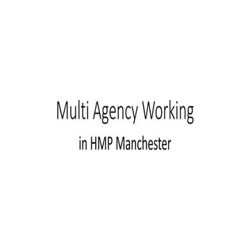 Multi Agency Working in HMP Manchester | PPTX