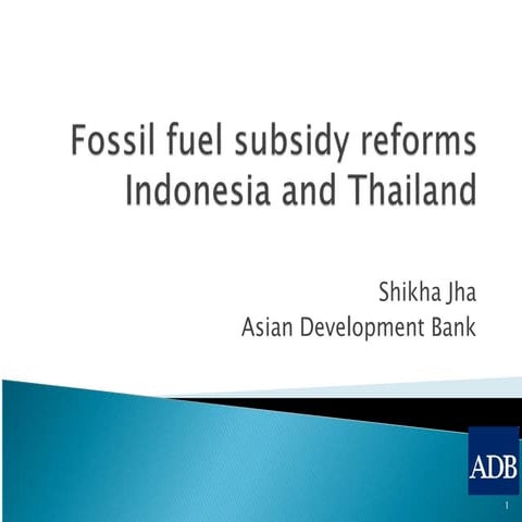 Fossil fuel subsidy reforms Indonesia and Thailand | PPT