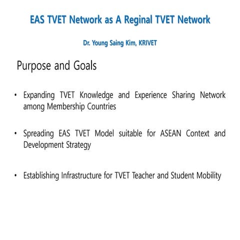 EAS TVET Network as a Regional Network | PDF