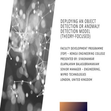ATAL Deploying an Object Detection or Anomaly Detection Model | PPTX