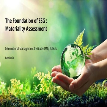 Session 2_Materiality Analysis pptx on esg | PPTX