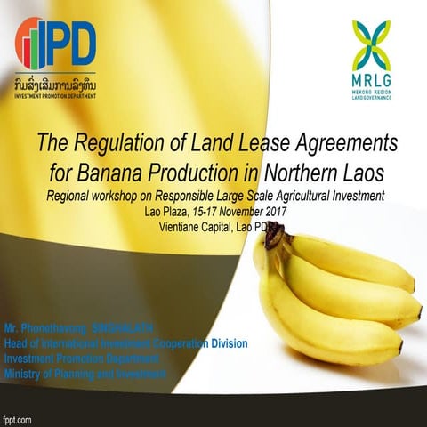 Regulation land-lease-banana phouvong | PPT