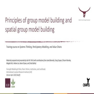 Principles of group model building and spatial group model building | PPTX