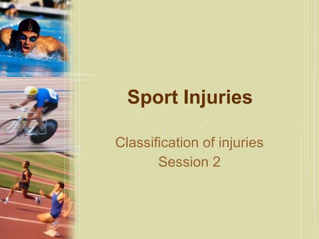Sports injury management | PPT