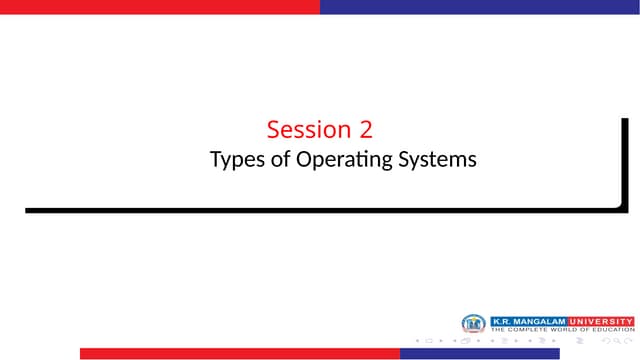 Types of operating system | PPTX