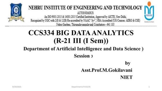 Ccs334 Big data analytics UNIT II ppt notes | PPT
