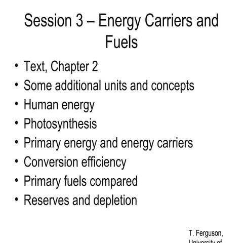 Session 3 energy carriers and fuels | PPT