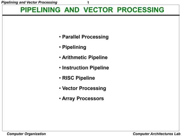 Parallel processing and pipelining | PPT